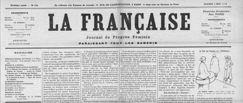 La Française : journal du progrès féminin - Bibliothèques spécialisées ...