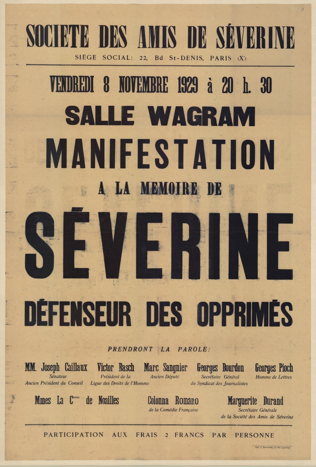Il y a 90 ans mourrait la journaliste Séverine (1855-1929 ...
